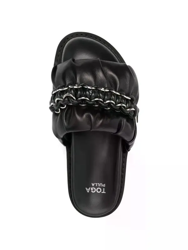 Toga Chain-detail Leather Sandals