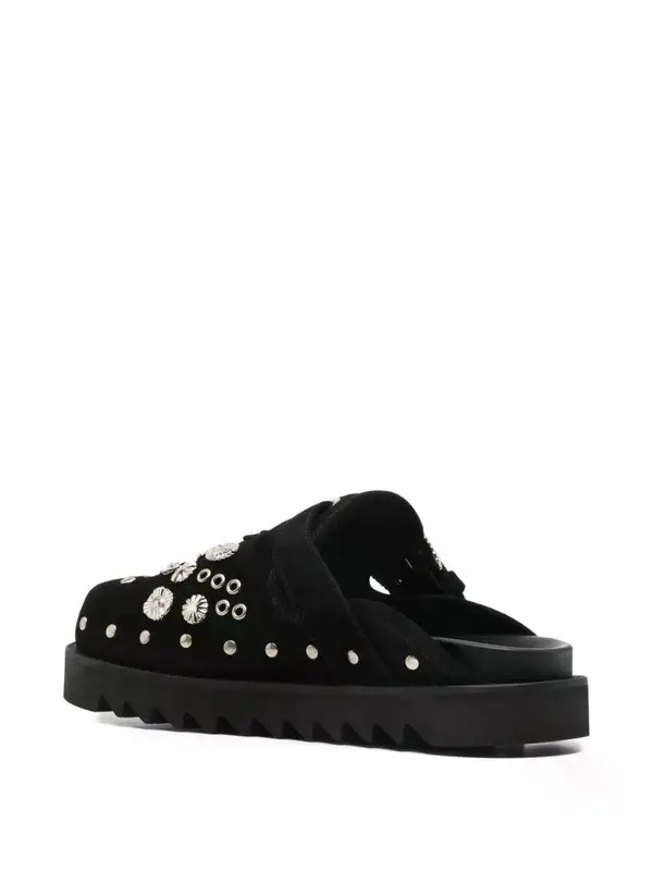 TOGA VIRILIS Buckle-embellished Slippers - Black