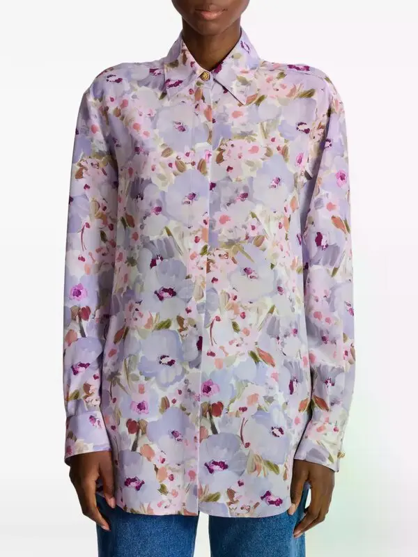 Balmain Floral Print Shirt