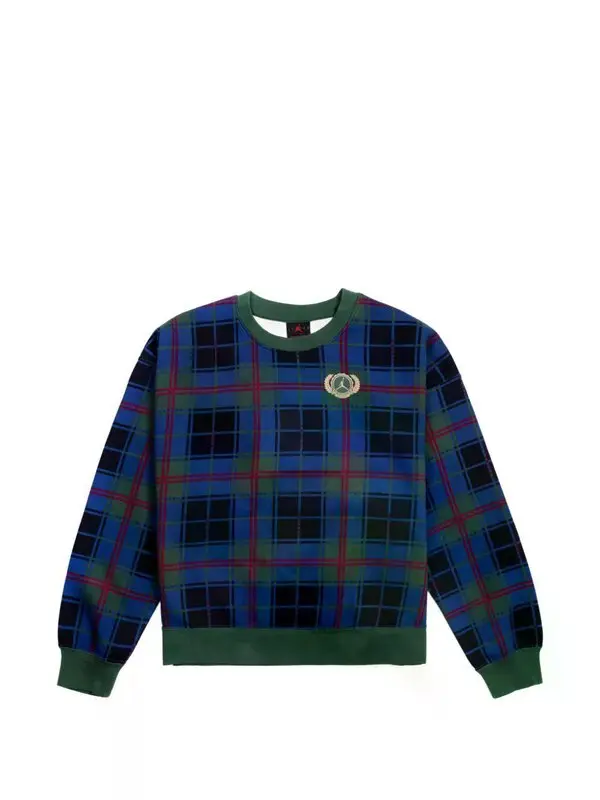 JORDAN Plaid Crewneck Sweatshirt