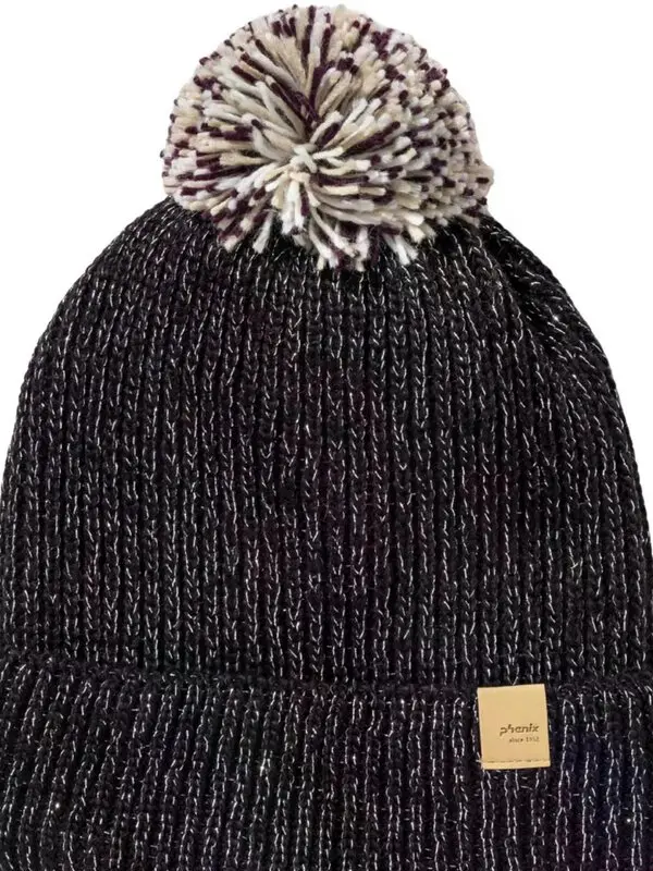 PHENIX Pompom-detail Beanie - Black