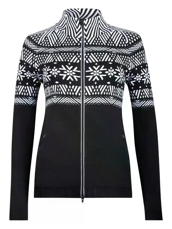 NEWLAND Geometric-pattern Jacket - Black