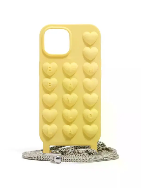 Bimba Y Lola Heart-motif Iphone 15 Case - Yellow