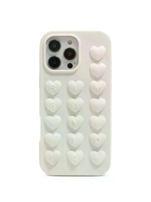 Bimba Y Lola Heart-embossed Iphone 16 Pro Case - White