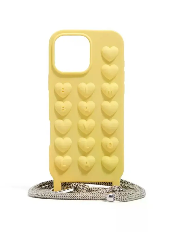 Bimba Y Lola Heart-embossed Iphone 16 Pro Case - Yellow