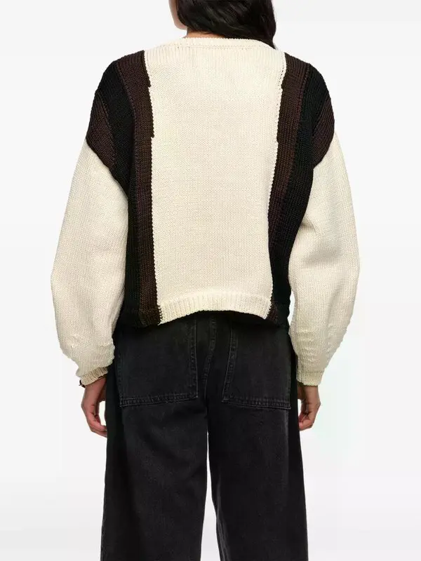 Bimba Y Lola Colour-block Cardigan With Rope Detail