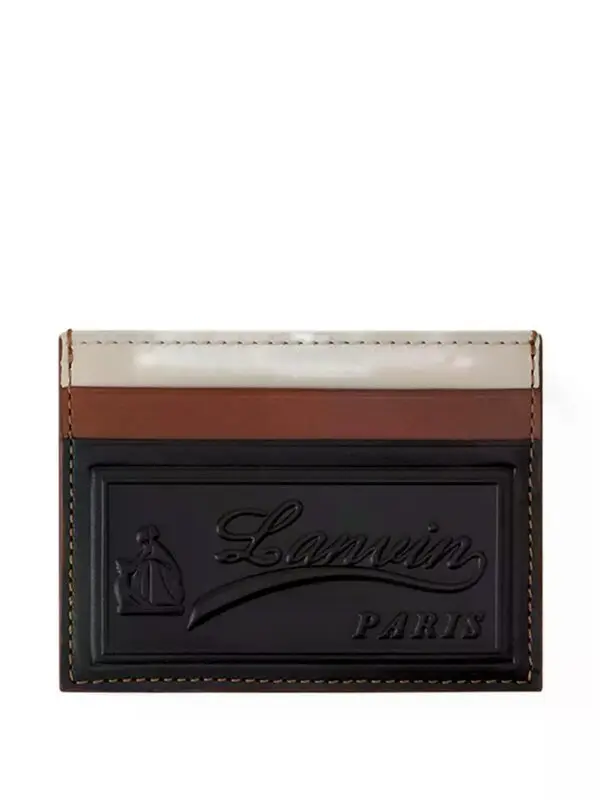 LANVIN Debossed Leather Cardholder - Black