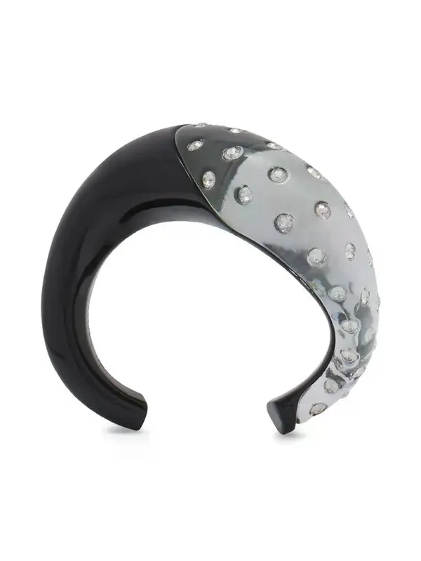 LANVIN Crystal-embellished Cuff Bracelet - Black