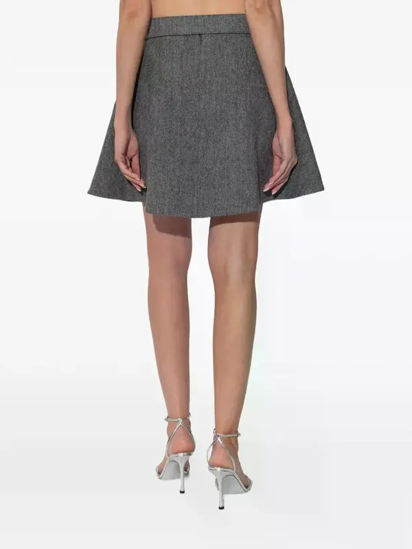 SELF-PORTRAIT Belted A-line Mini Skirt