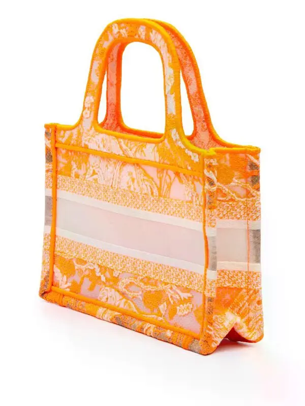 Dior 2022 Mini Dioriviera Toile De Jouy Book Tote Handbag - Orange
