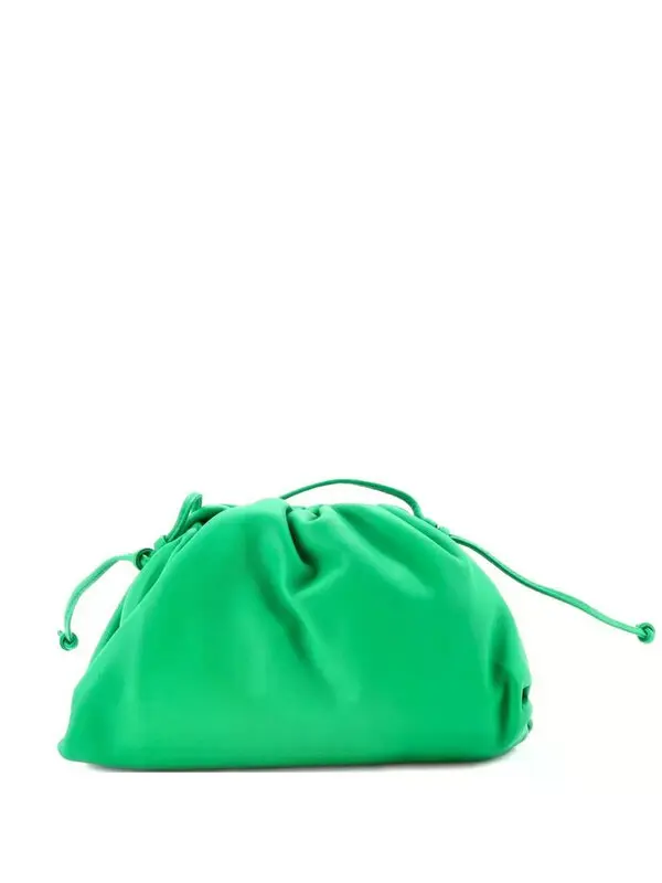 Bottega Veneta The Pouch Leather Mini Crossbody Bag - Green