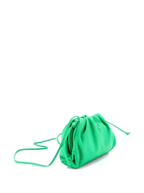 Bottega Veneta The Pouch Leather Mini Crossbody Bag - Green
