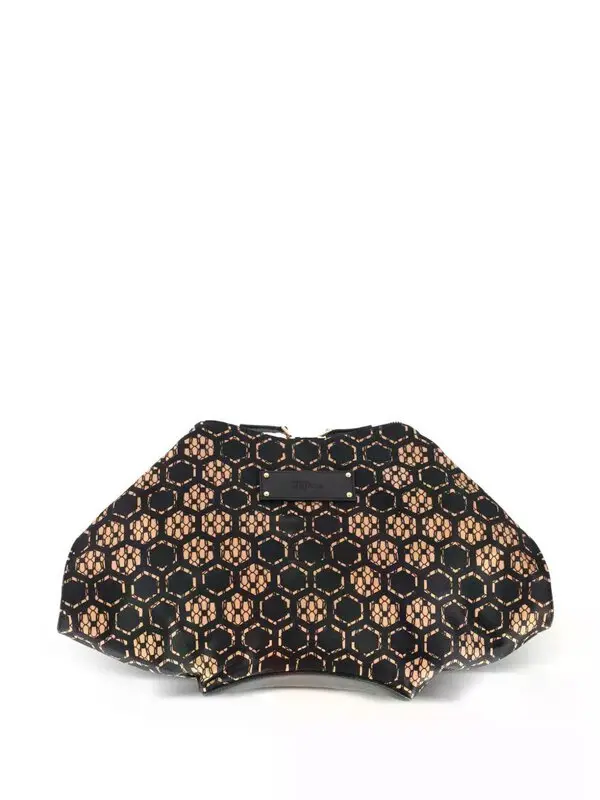 Alexander McQueen Manta Printed Leather Clutch