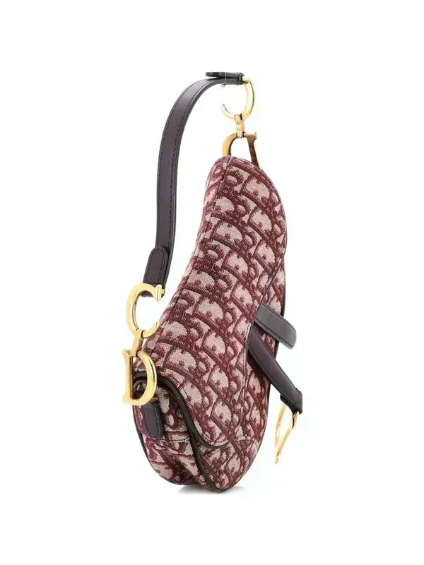 Dior Saddle Handbag Oblique Canvas Mini Shoulder Bag - Red