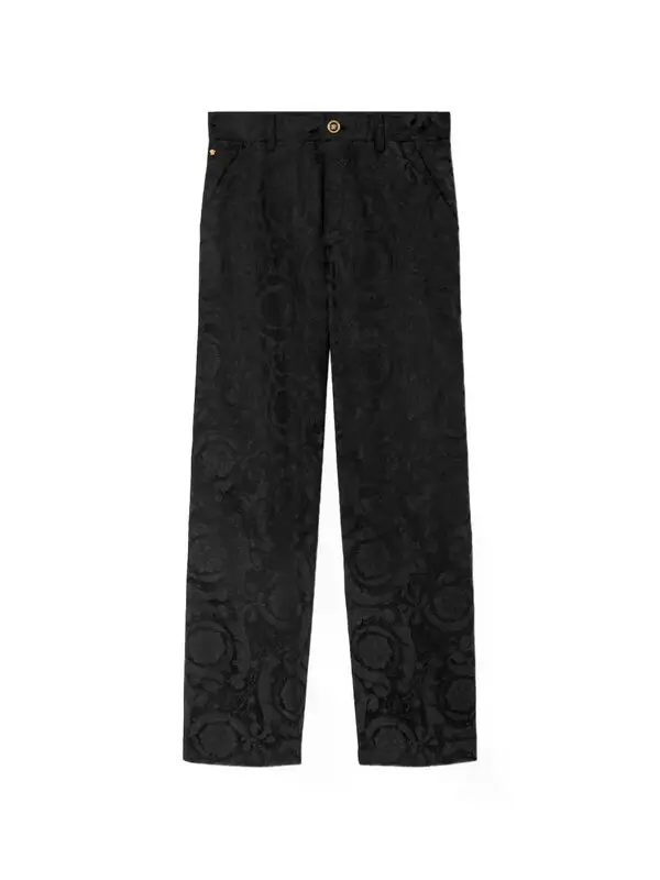 Versace Floral-jacquard Trousers