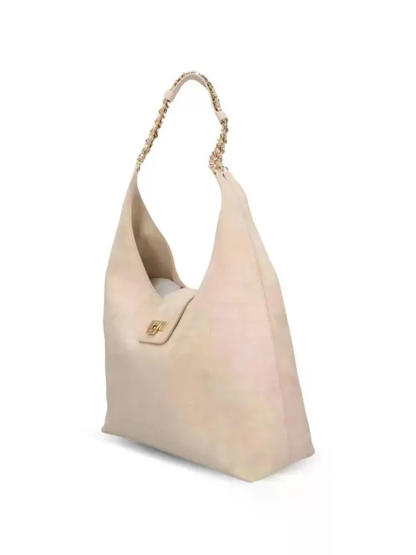 Elisabetta Franchi Crocodile-effect Tote Bag - Neutrals