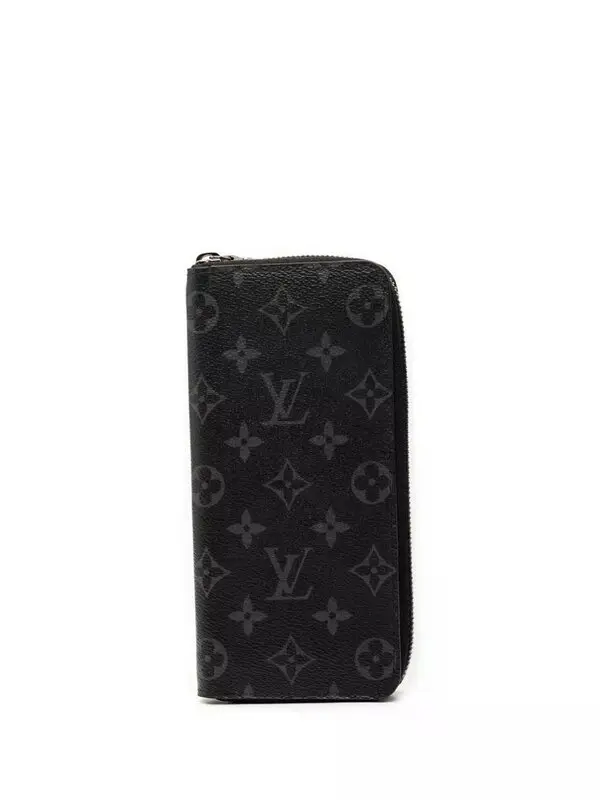 LOUIS VUITTON 2020-2025 Monogram Eclipse Vertical Zippy Wallet Long Wallets - Black