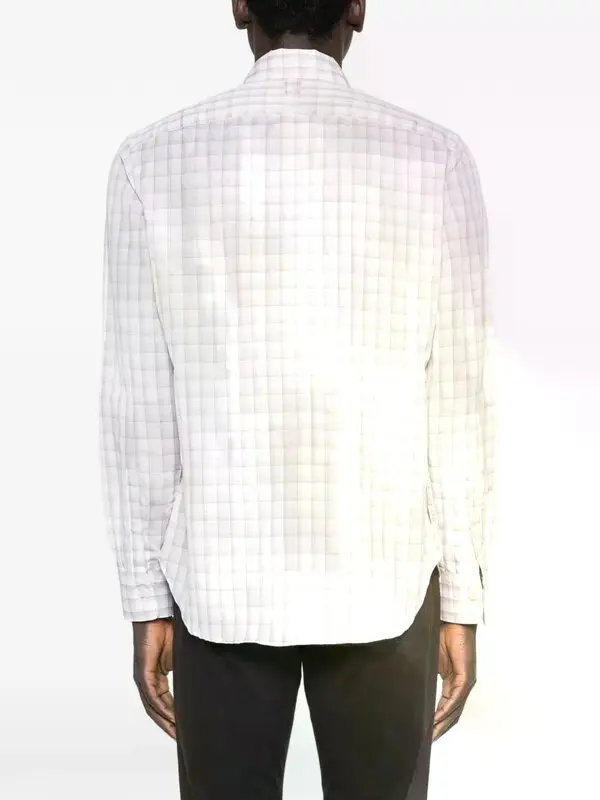 Canali Checked Shirt - White