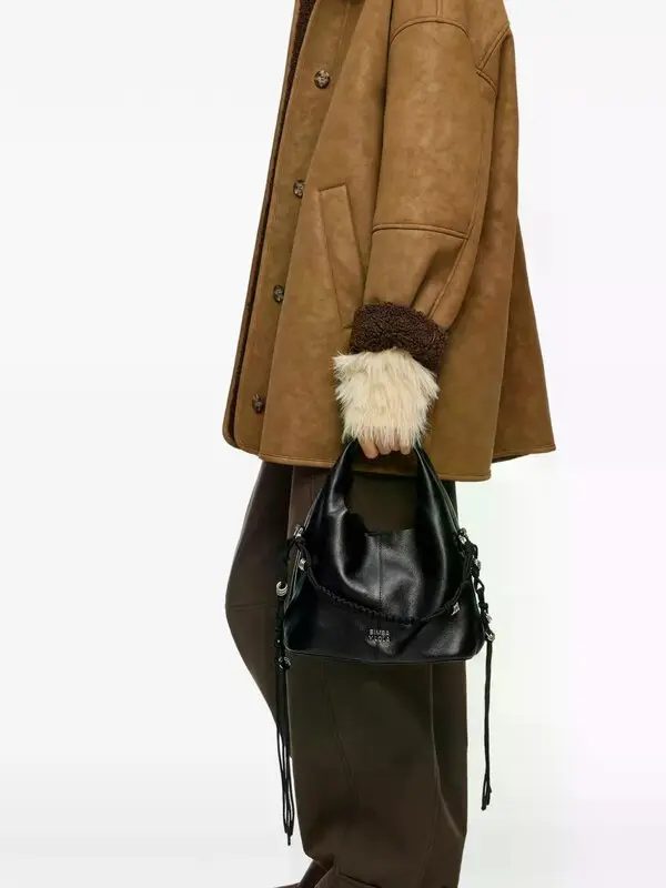 Bimba Y Lola Leather Tote Bag With Detachable Shoulder Strap