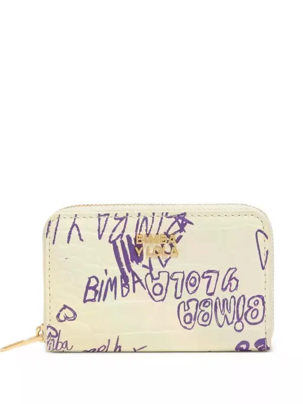 Bimba Y Lola Logo Zip Wallet - Neutrals
