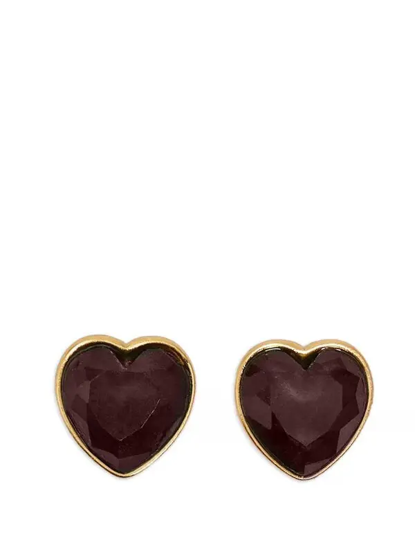 Bimba Y Lola Heart Stud Earrings - Gold