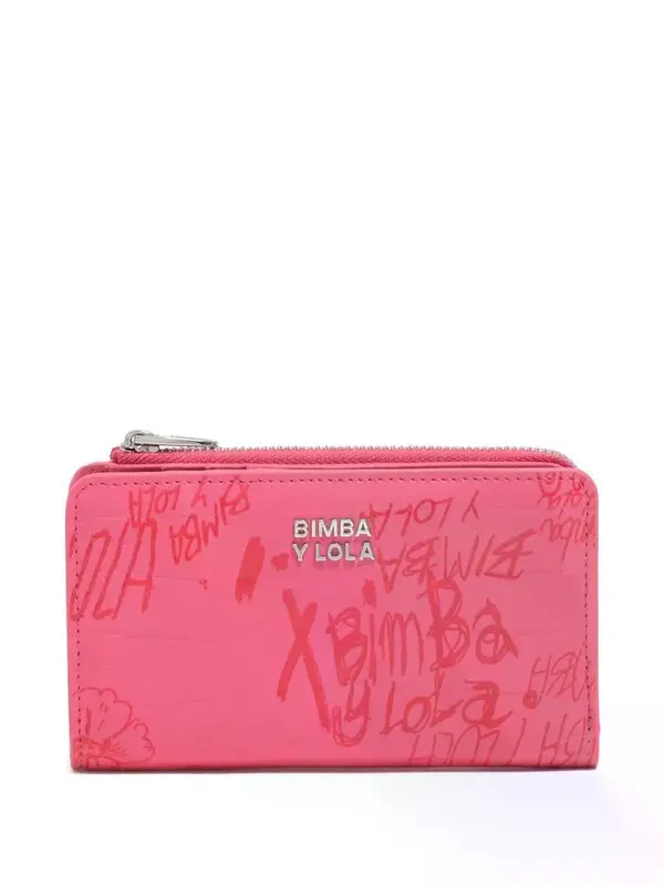 Bimba Y Lola Embossed Logo Wallet - Pink
