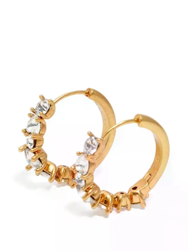 Bimba Y Lola Crystal-embellished Hoop Earrings - Gold