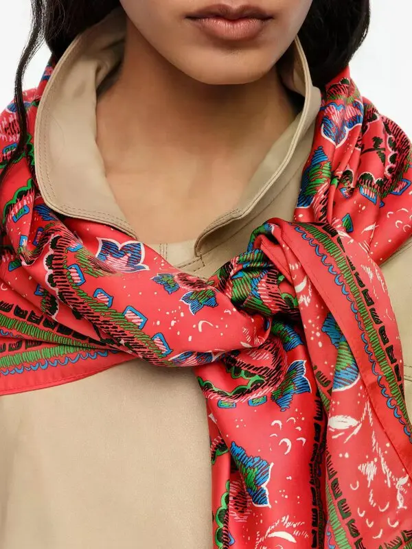 Bimba Y Lola Paisley Patterned Scarf