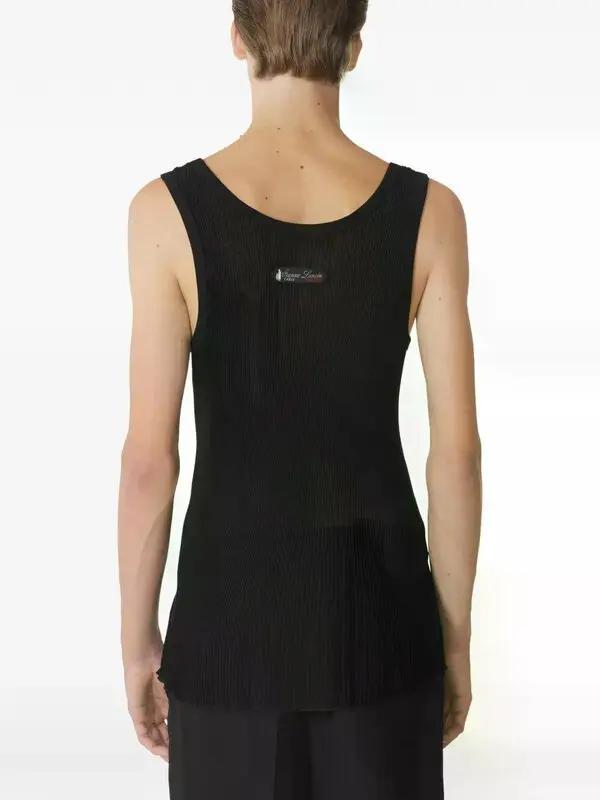 LANVIN Ribbed Tank Top - Black