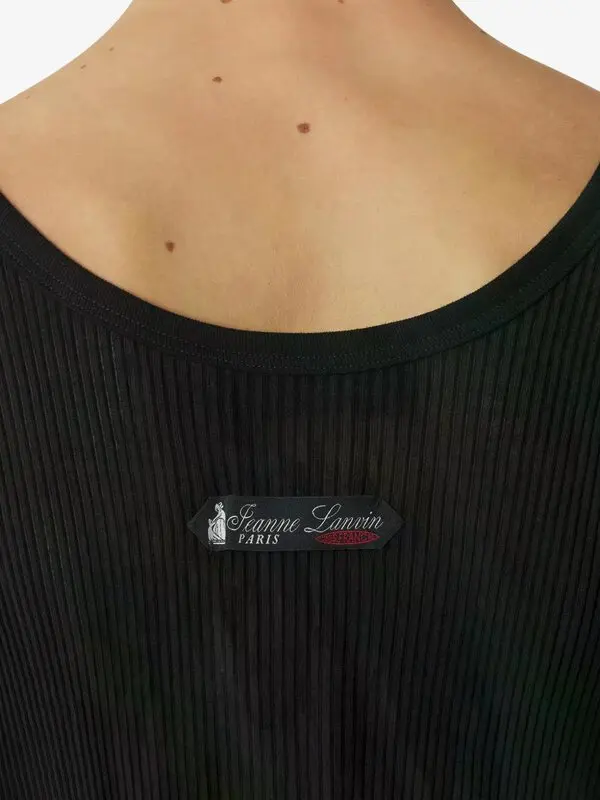 LANVIN Ribbed Tank Top - Black