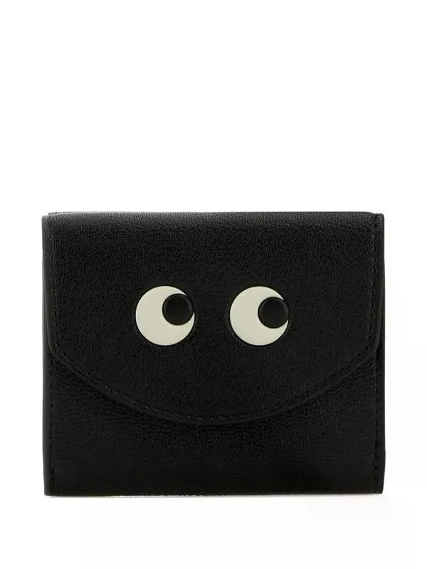 ANYA HINDMARCH Grained-leather Eyes Wallet - Black