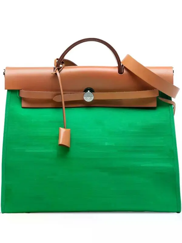 Hermès 2014 Toile Herbag Zip 31 Satchel - Brown
