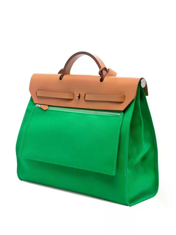 Hermès 2014 Toile Herbag Zip 31 Satchel - Brown