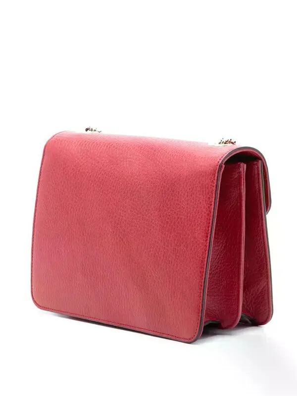 Gucci Small Calfskin Interlocking G Crossbody Bag - Red