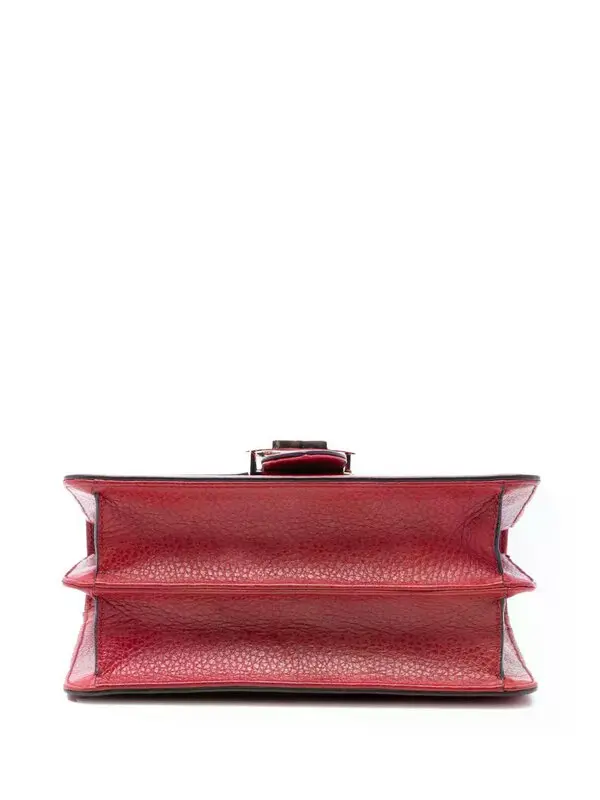 Gucci Small Calfskin Interlocking G Crossbody Bag - Red