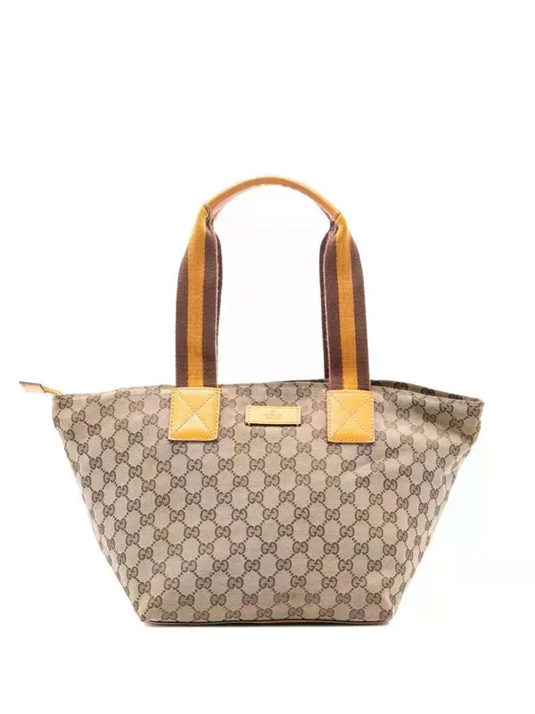 Gucci Gg Canvas Web Tote Bag