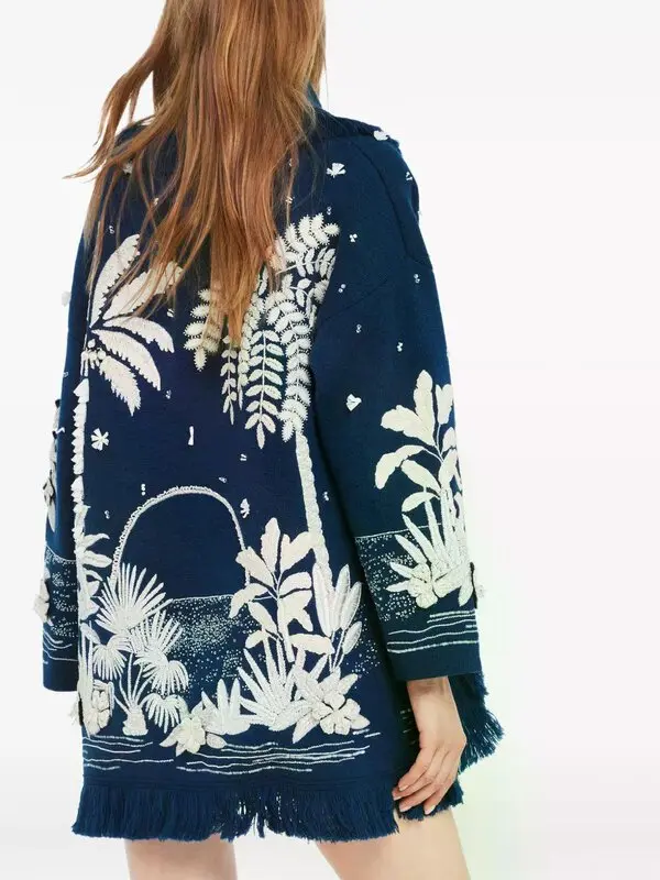 Alanui Postcard From Paradise Cardigan - Blue