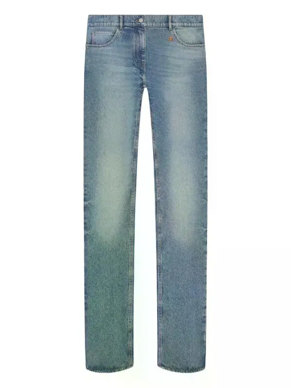 COURREGES Logo Patch Straight Leg Jeans