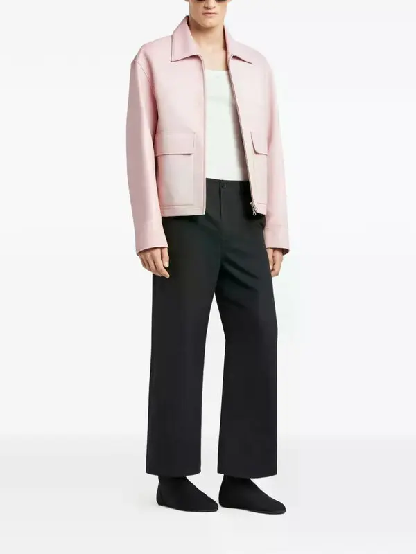 COURREGES Double-pocket Leather Jacket - Pink
