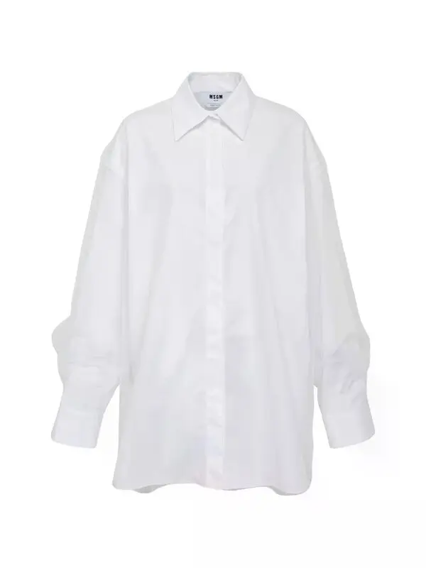 MSGM Collared Long-sleeve Shirtdress