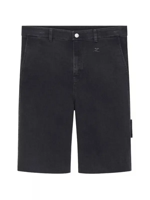 COURREGES Logo-patch Shorts - Neutrals