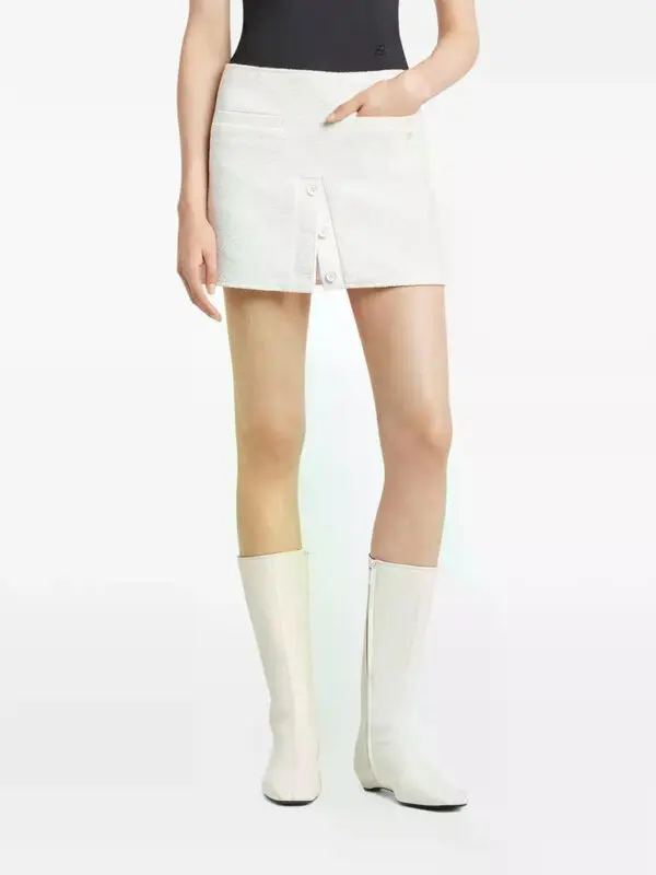 COURREGES Tweed Mini Skirt - White