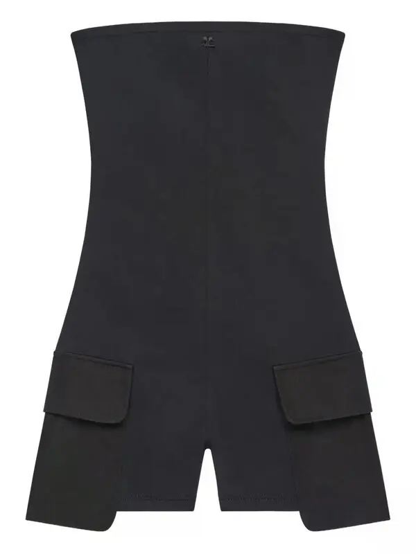 COURREGES Two-pocket Playsuit - Black
