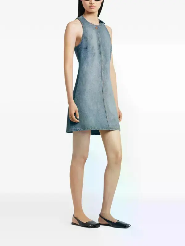 COURREGES A-line Denim Dress - Blue