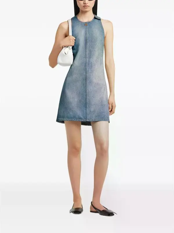 COURREGES A-line Denim Dress - Blue