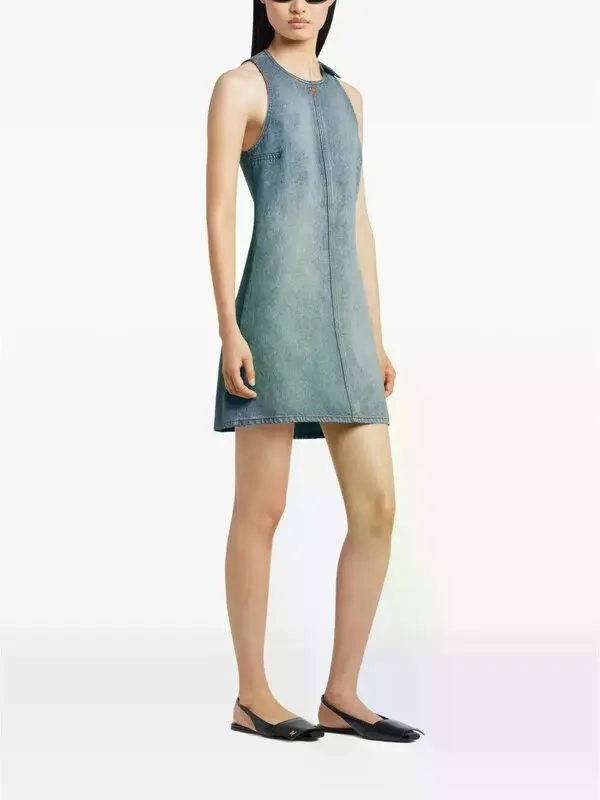 COURREGES A-line Denim Dress - Blue