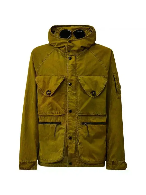 C.P. COMPANY Mixed Goggle Jacket - Green
