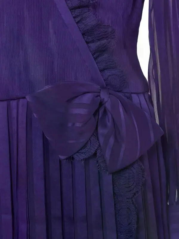 André Laug Vintage Plissé Midi Dress