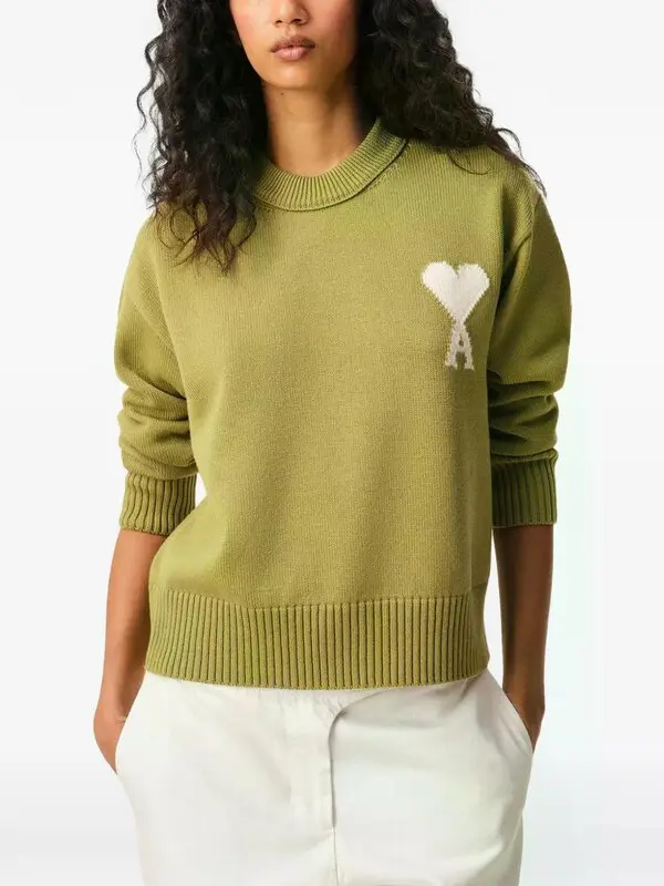 Ami De Coeur Crewneck Sweater - Green