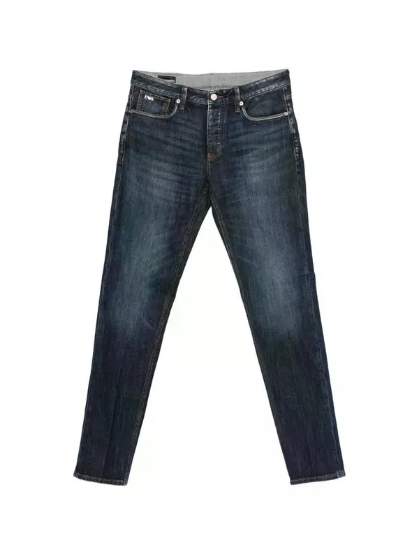 Emporio Armani Logo-plaque Jeans - Blue